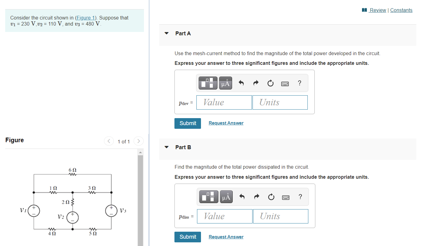 Solved Review Constants Consider the circuit shown in | Chegg.com