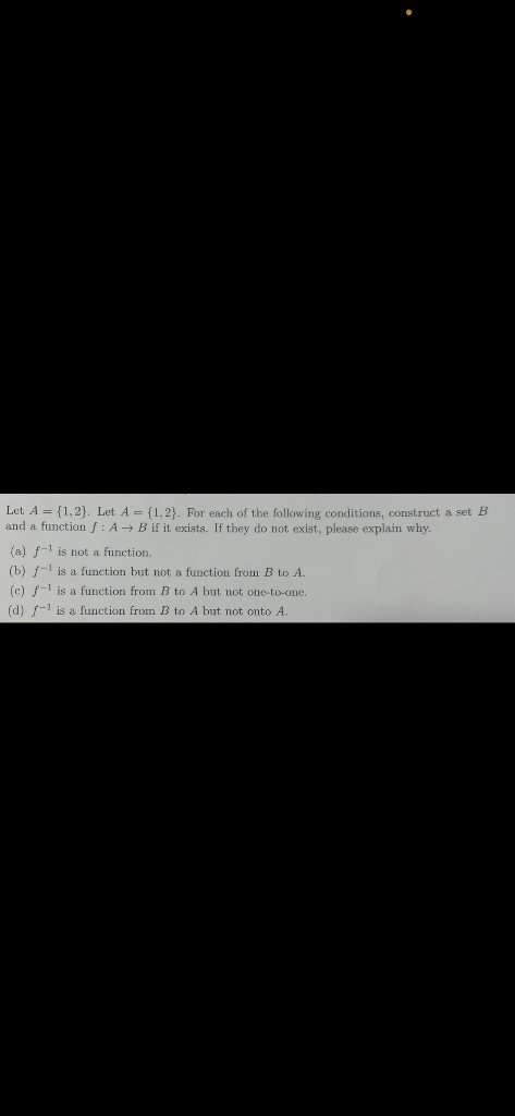 Solved Let A={1,2}. Let A={1,2}. For each of the following | Chegg.com