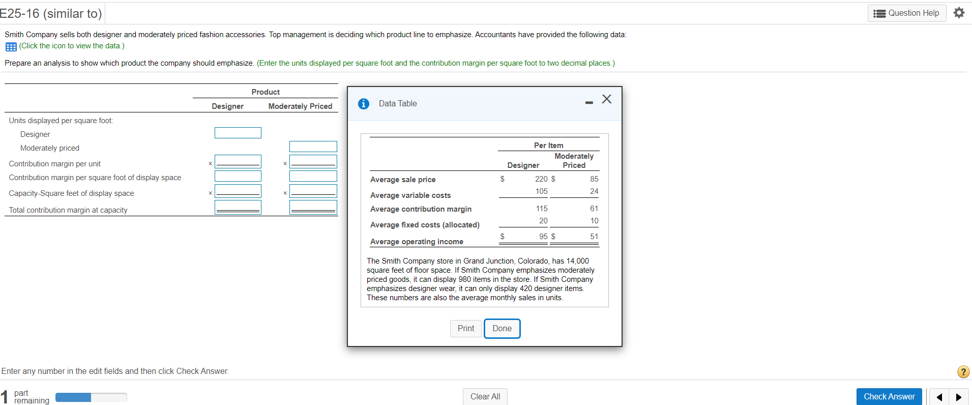 Solved E25-16 (similar to) Question Help o Smith Company | Chegg.com Solved E25-16 (similar to) Question Help o Smith Company | Chegg.com