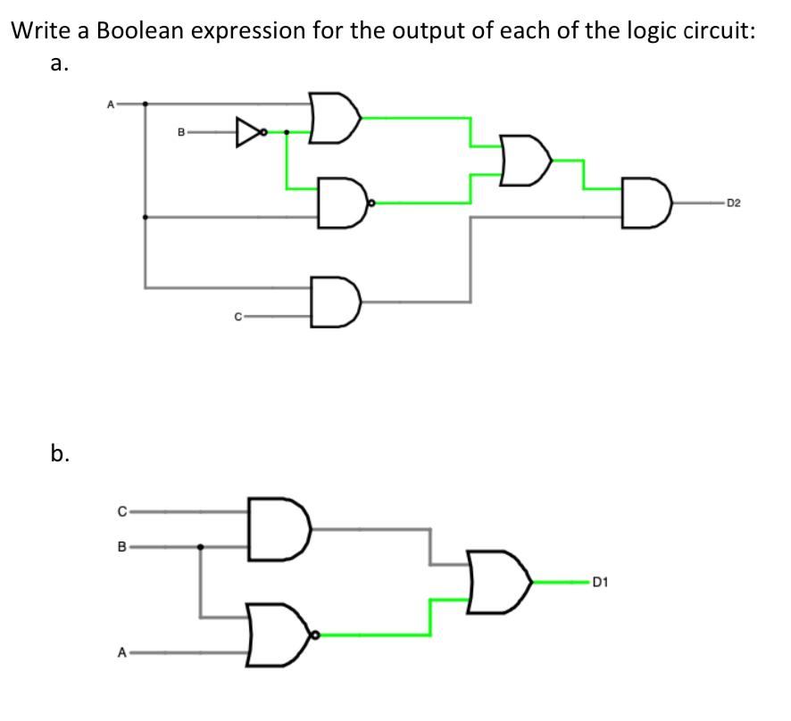 Solved Write a Boolean expression for the output of each of | Chegg.com