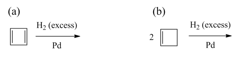Solved (a) (b) H2 (excess) H2 (excess) 2 Pd Pd | Chegg.com