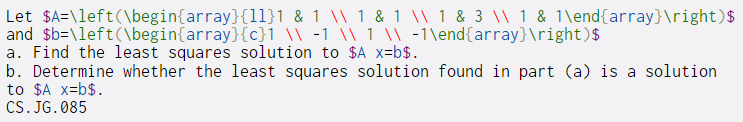 Solved Let $A=\left(\begin{array}{11}1 & 1 \\ 1&1 1 1 & 3 \\ | Chegg.com