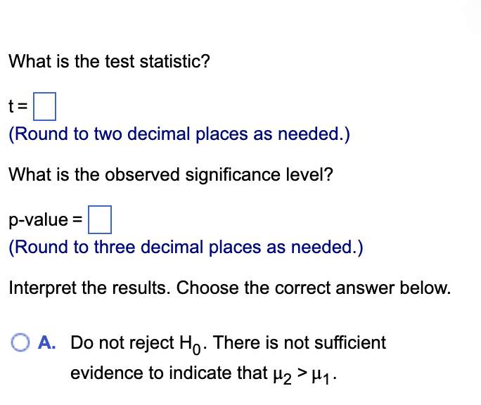 Solved \begin{tabular}{lcc} Independent random samples & | Chegg.com