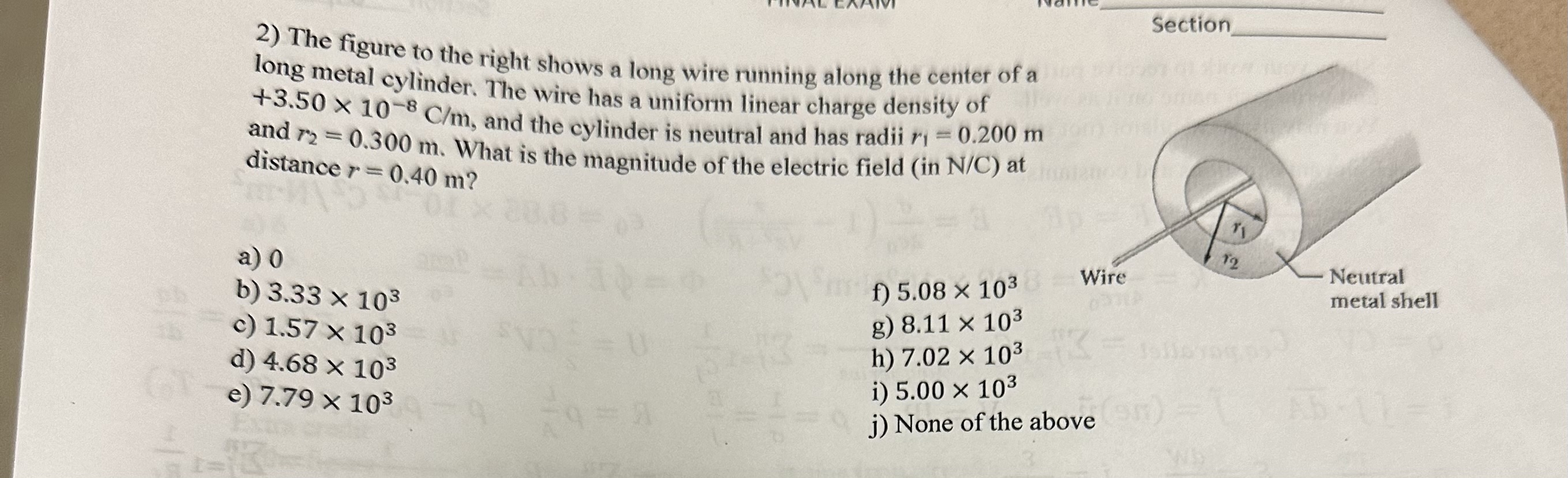 Solved The figure to the right shows a long wire running | Chegg.com