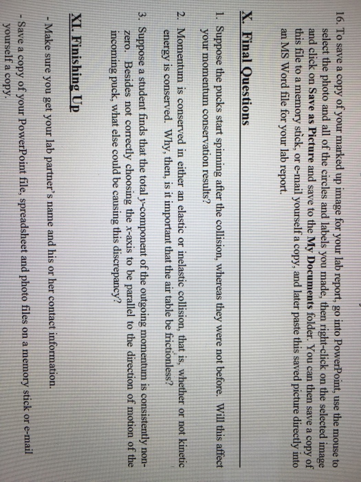Solved 16 To Save A Copy Of Your Marked Up Image For Your Chegg