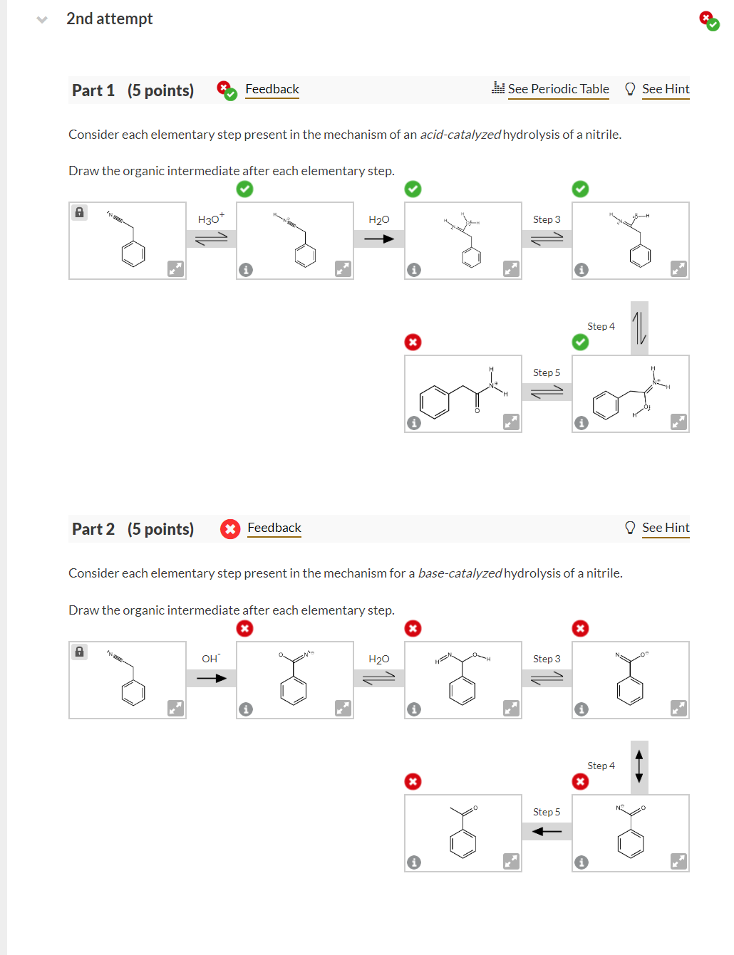 Solved Part 1 (5 ﻿points)Consider each elementary step | Chegg.com