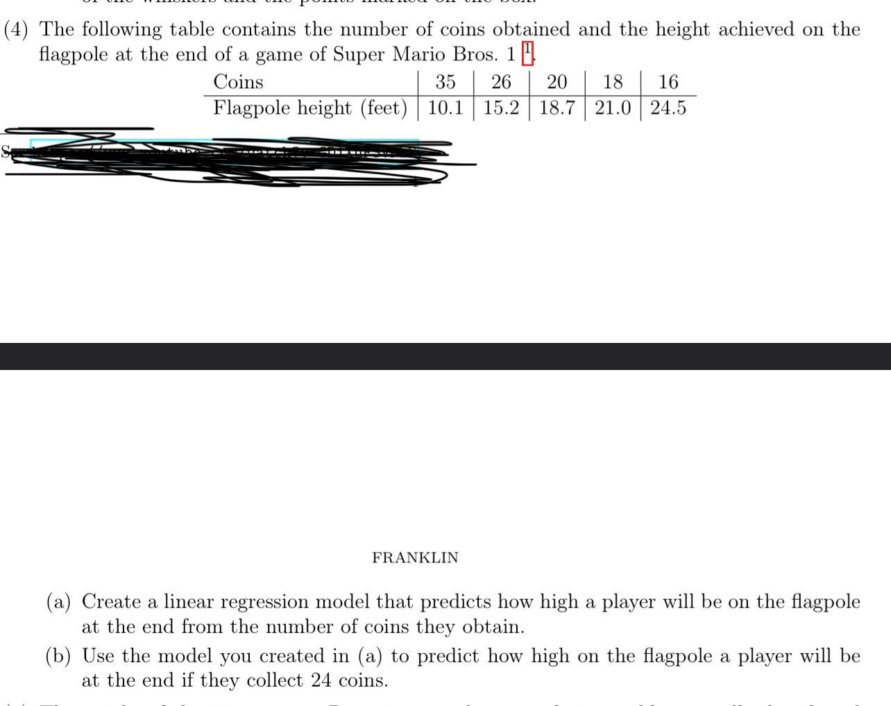 Solved show handwritten work(a) ﻿Create a linear regression | Chegg.com