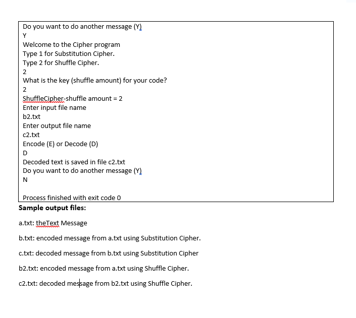 Solved Encoding and Decoding a. Create an interface | Chegg.com
