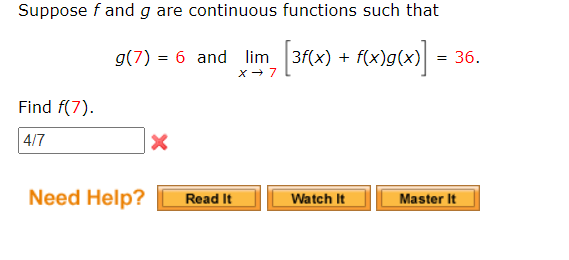 Solved Suppose f and g are continuous functions such that | Chegg.com