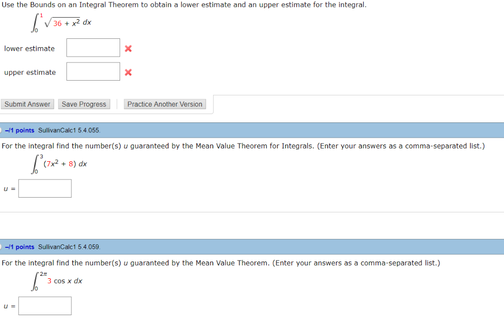 Solved Use the Bounds on an Integral Theorem to obtain a | Chegg.com