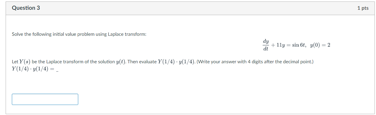 Solved Solve the following initial value problem using | Chegg.com