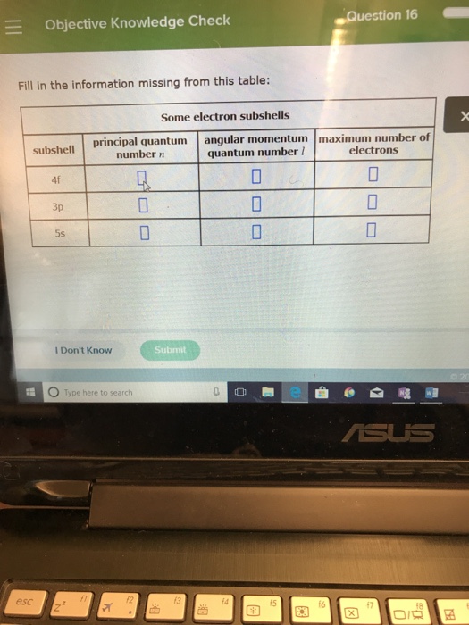 Solved Objective Knowledge Check Question 16 Fill in the | Chegg.com