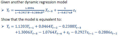 Solved +0.2B Given the dynamic regression model y = () 1 | Chegg.com