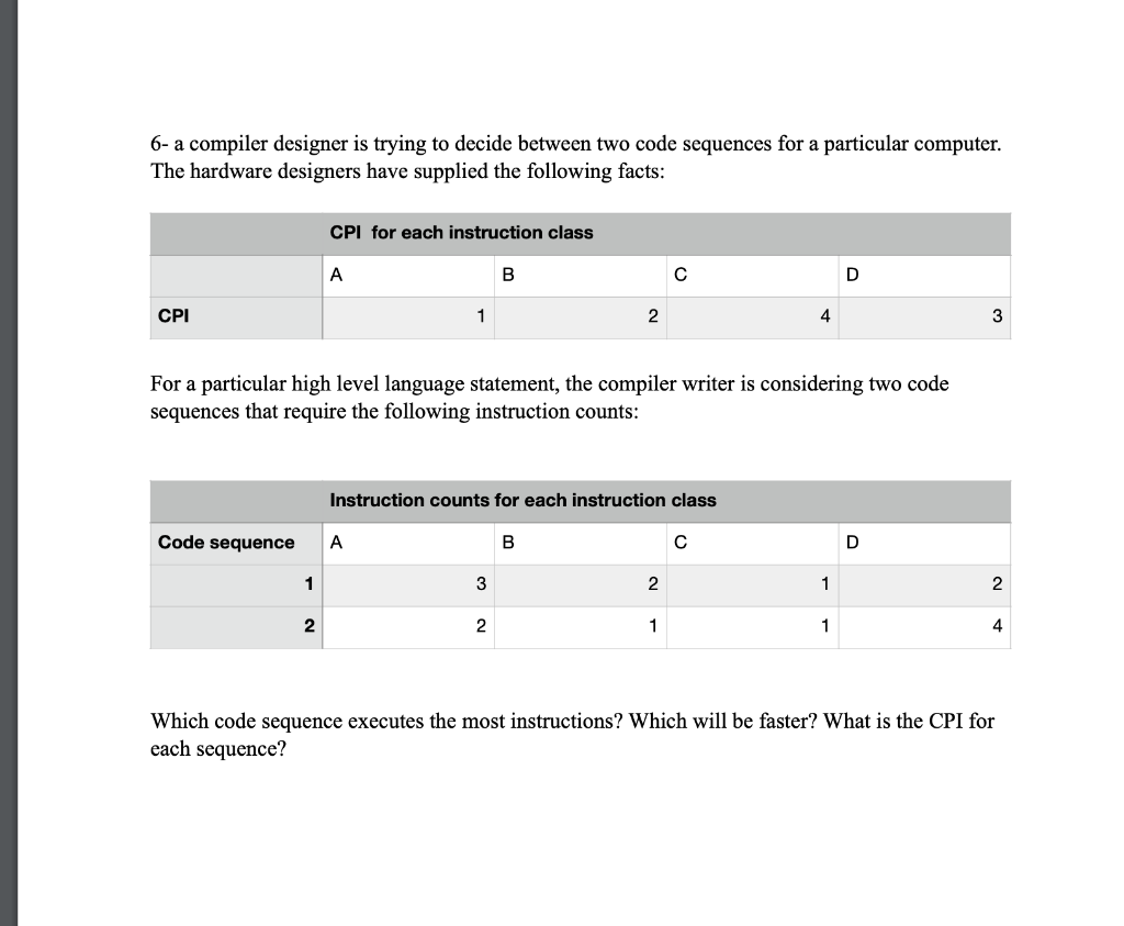 Solved 6- a compiler designer is trying to decide between | Chegg.com