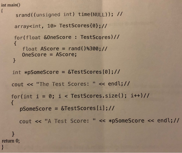 Solved int mainO srand((unsigned int) time (NULL)); // | Chegg.com