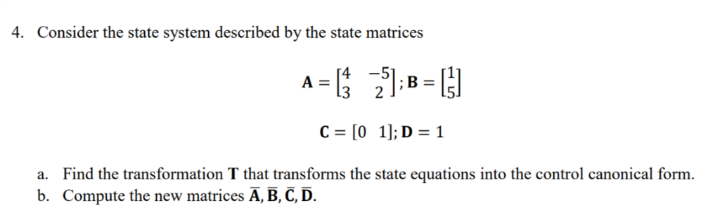 Solved 4. Consider the state system described by the state | Chegg.com