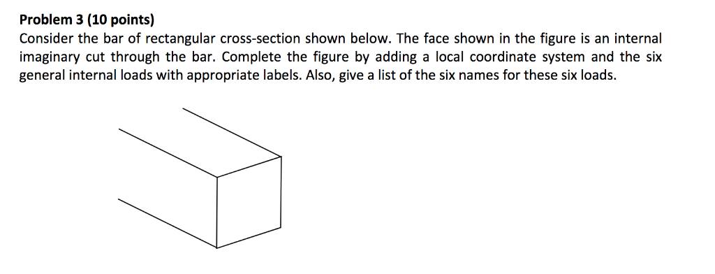 Solved Problem 3 (10 points) Consider the bar of rectangular | Chegg.com