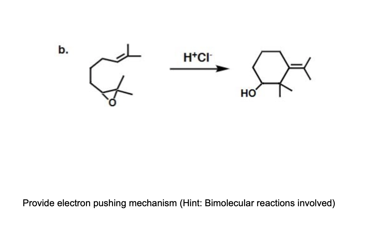 Solved HCI Provide electron pushing mechanism (Hint: | Chegg.com