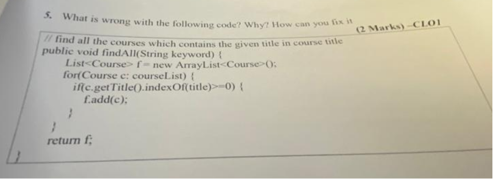 Solved Let's say we would like to compare two Person object | Chegg.com