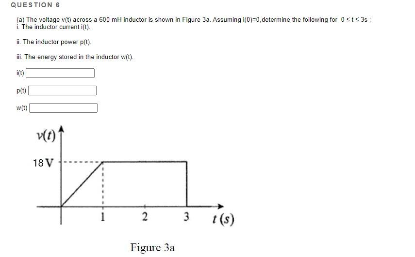 Solved (b) Determine i(t) for t2 0 for the circuit in Figure | Chegg.com