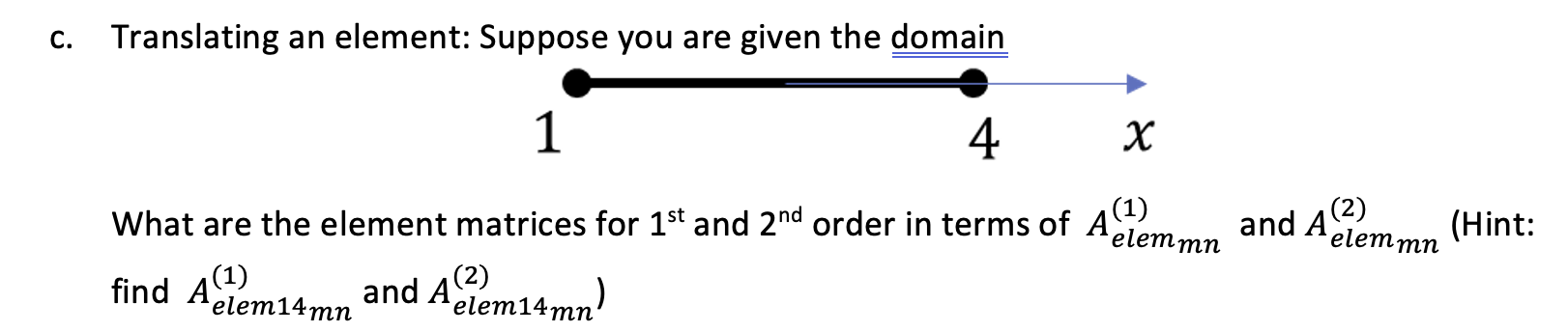Solved c. Translating an element: What are the element | Chegg.com