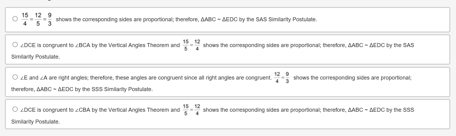 Solved Prove that AABC and AEDC are similar. 3 B 5 12 9 | Chegg.com