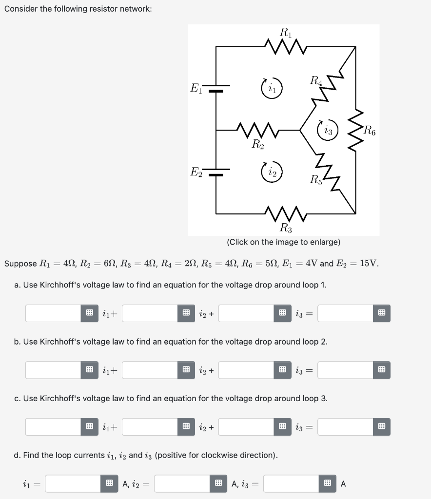 Solved Consider the following resistor network: (Click on | Chegg.com