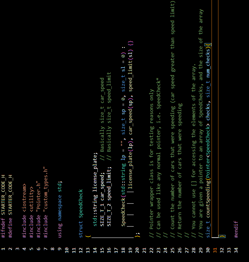 Solved Write a C++ function to count the number of speed | Chegg.com