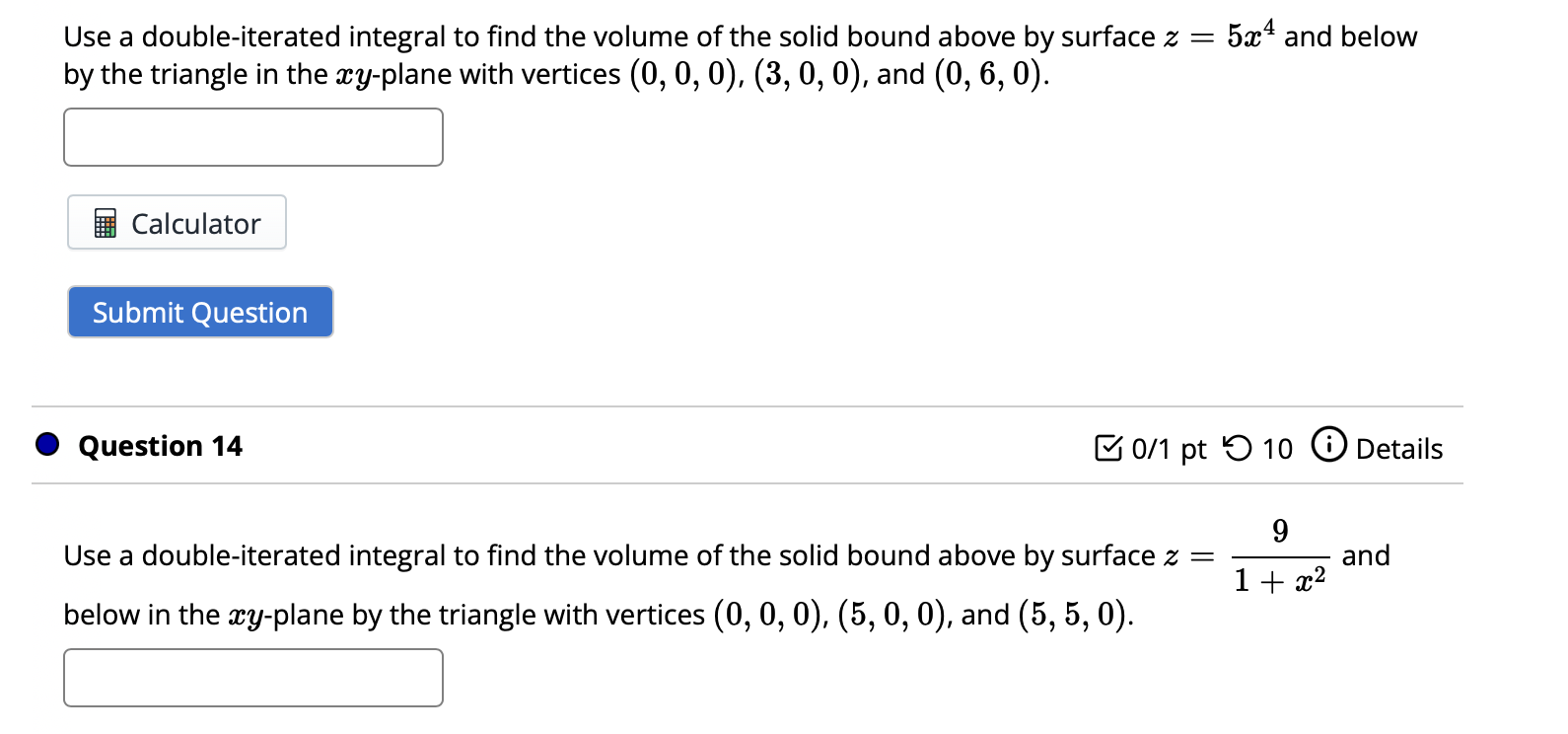 Solved Use a double-iterated integral to find the volume of | Chegg.com
