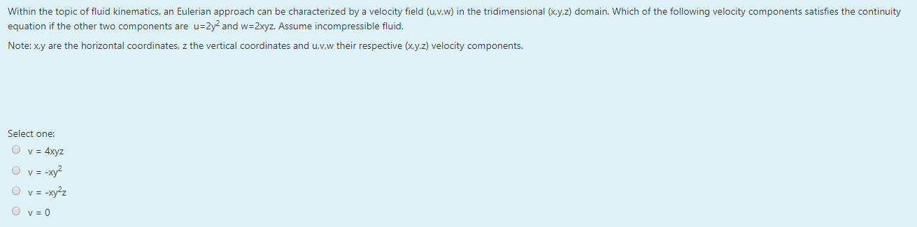 Solved Within the topic of fluid kinematics, an Eulerian | Chegg.com
