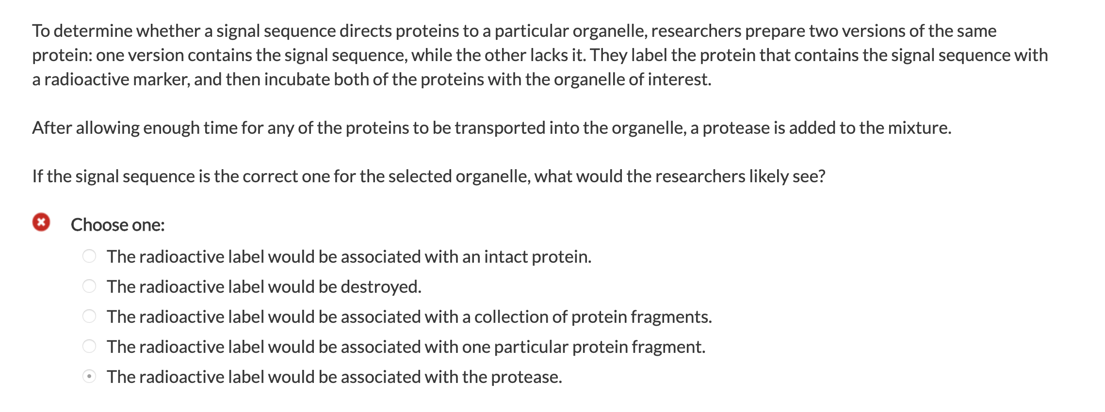 Solved To determine whether a signal sequence directs | Chegg.com