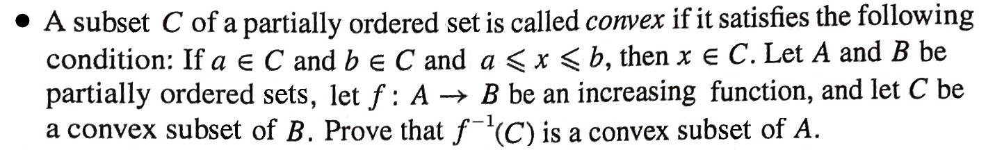 Solved A Subset C Of A Partially Ordered Set Is Called