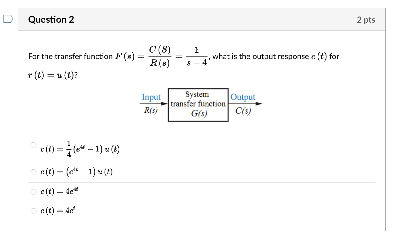 Solved What is the Laplace transform for | Chegg.com