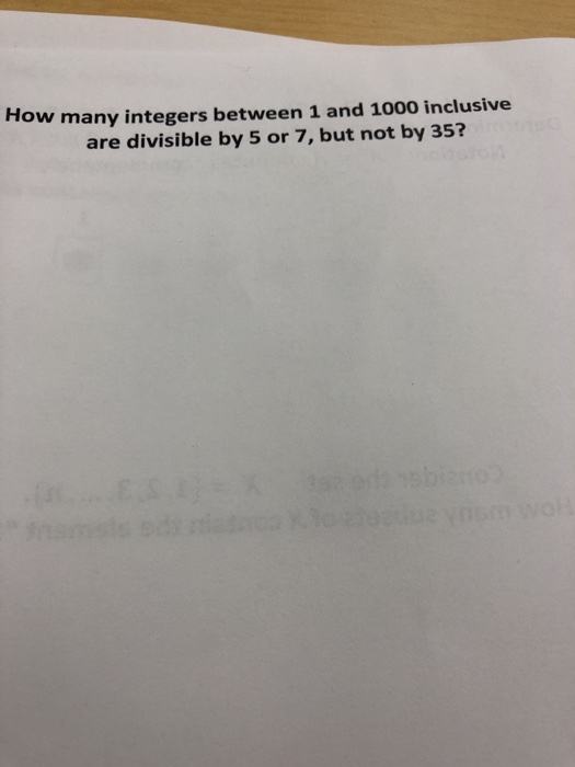 Solved ow many integers between 1 and 1000 inclusive are | Chegg.com