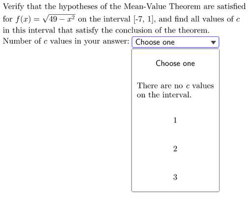 Solved Verify that the hypotheses of the Mean-Value Theorem | Chegg.com
