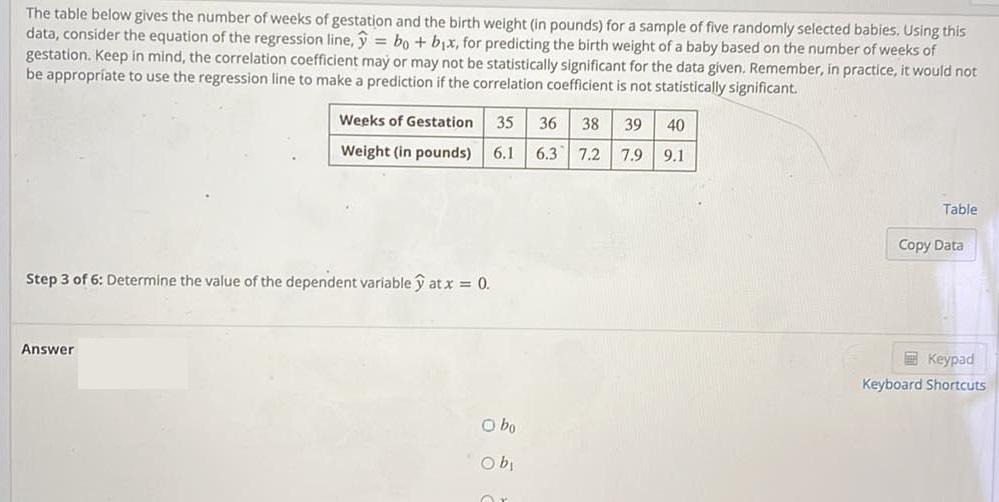Solved The table below gives the number of weeks of | Chegg.com