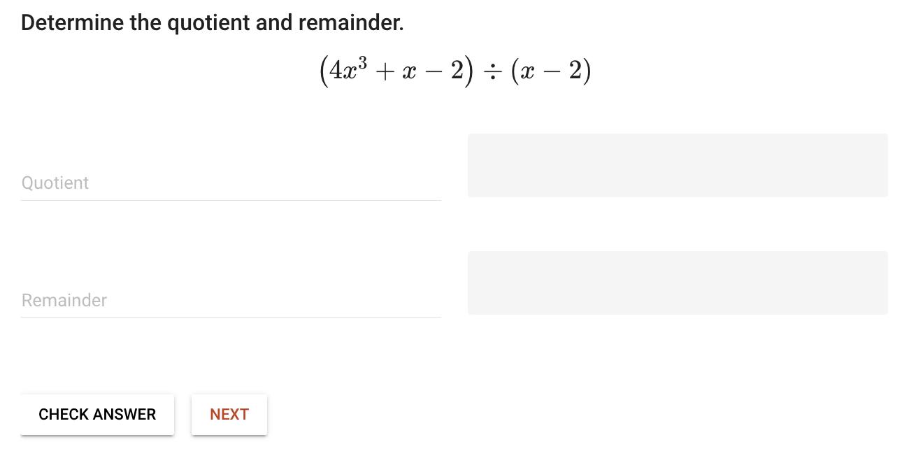 Solved Determine the quotient and | Chegg.com