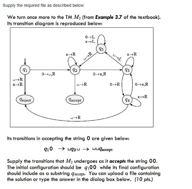 Solved Supply the required file as described below: We turn | Chegg.com