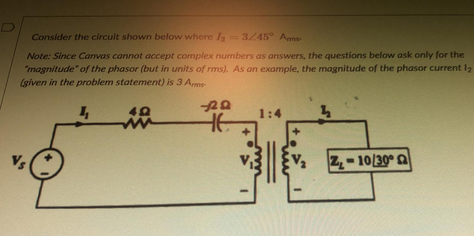 Solved A. Calculate the magnitude of the phaser current I_1 | Chegg.com