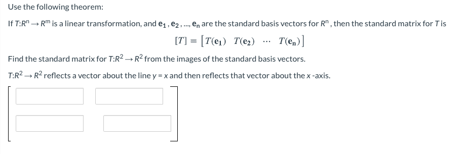 Solved Find the standard matrix for the stated composition | Chegg.com