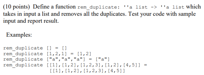 Solved STANDARD ML LANGUAGE Only running code will be given | Chegg.com