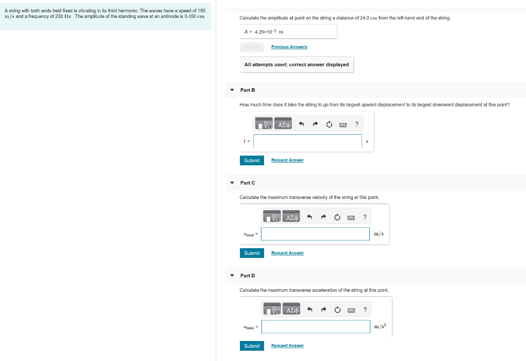 Solved A string with both ends held fixed is vibrating in | Chegg.com