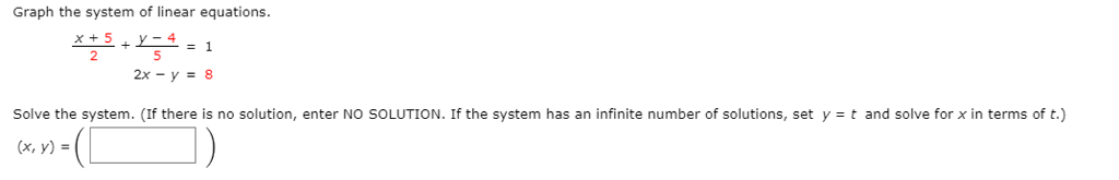 Solved Graph the system of linear equations Solve the | Chegg.com