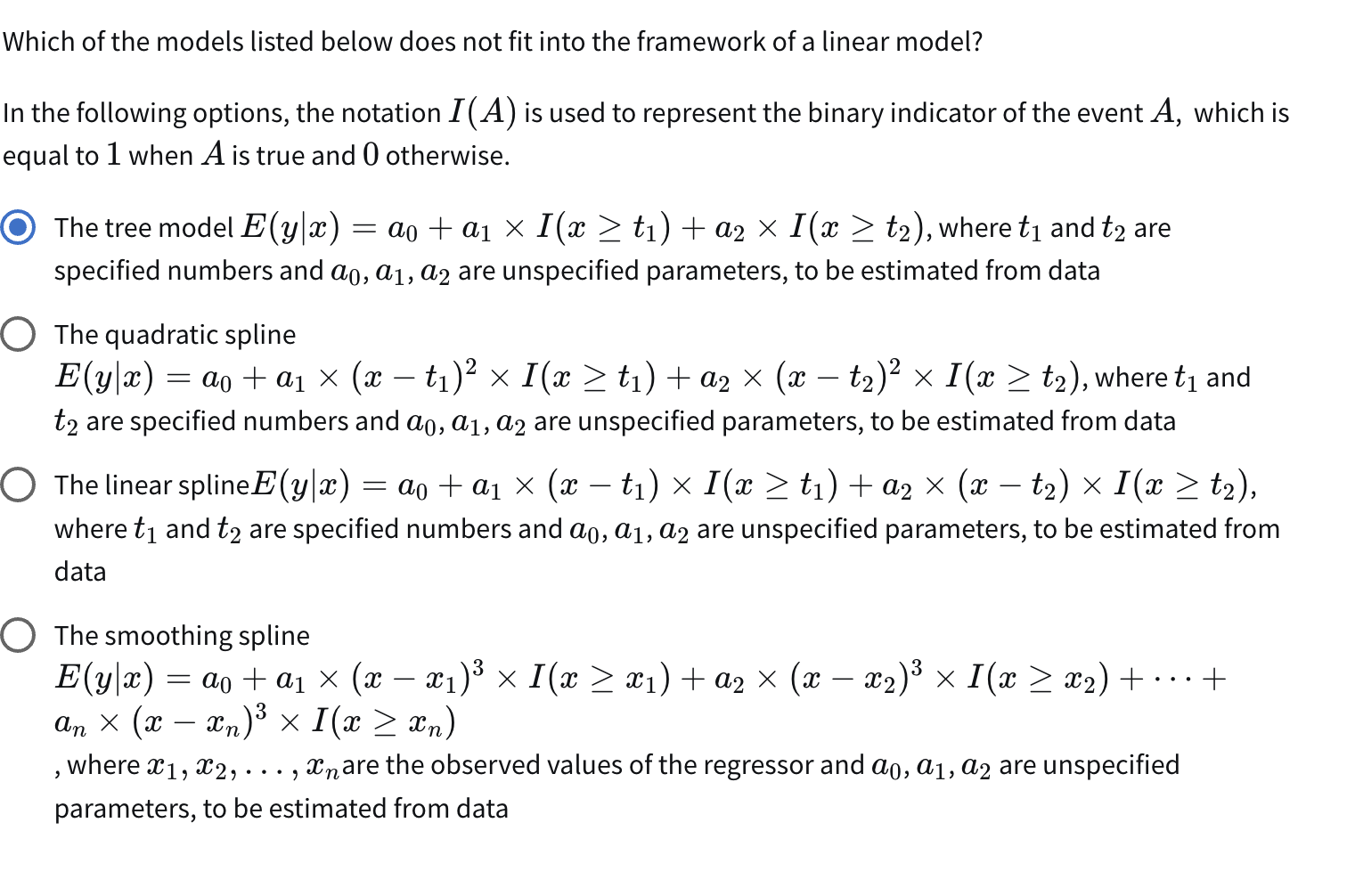 Solved Which of ﻿the models listed below does not fit into | Chegg.com
