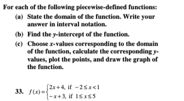 For each of the following piecewise-defined | Chegg.com