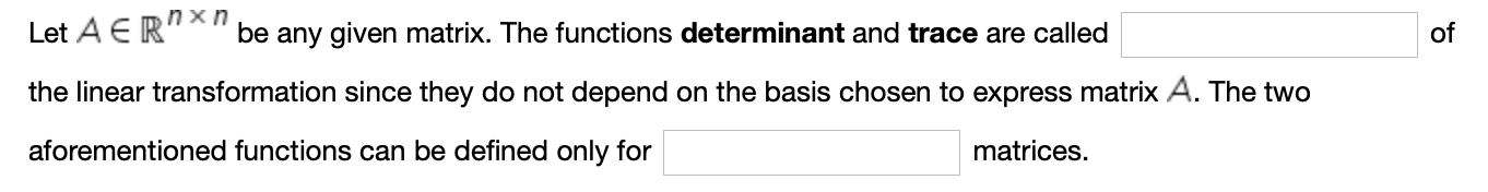 Solved Let AER"*" be any given matrix. The functions | Chegg.com
