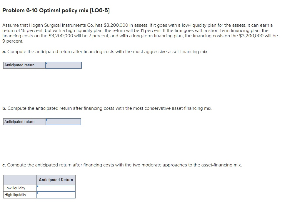 Solved Problem 6-10 Optimal policy mix [LO6-5] Assume that | Chegg.com
