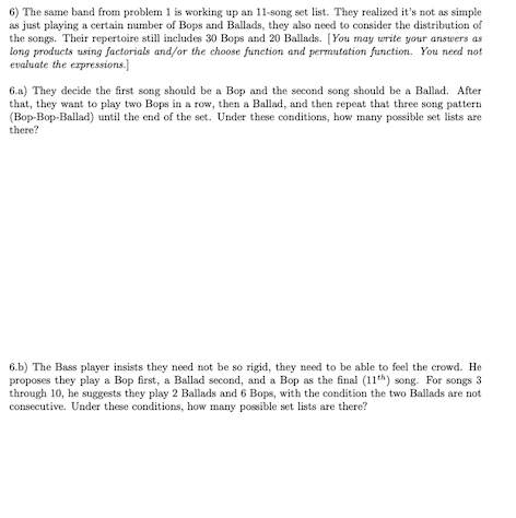 Solved 6) The same band from problem 1 is working up an | Chegg.com