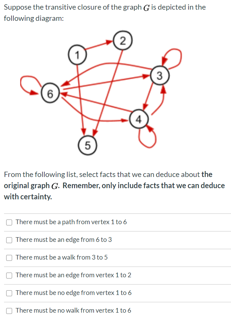 Solved Discrete Mathmatics Suppose the transitive closure | Chegg.com