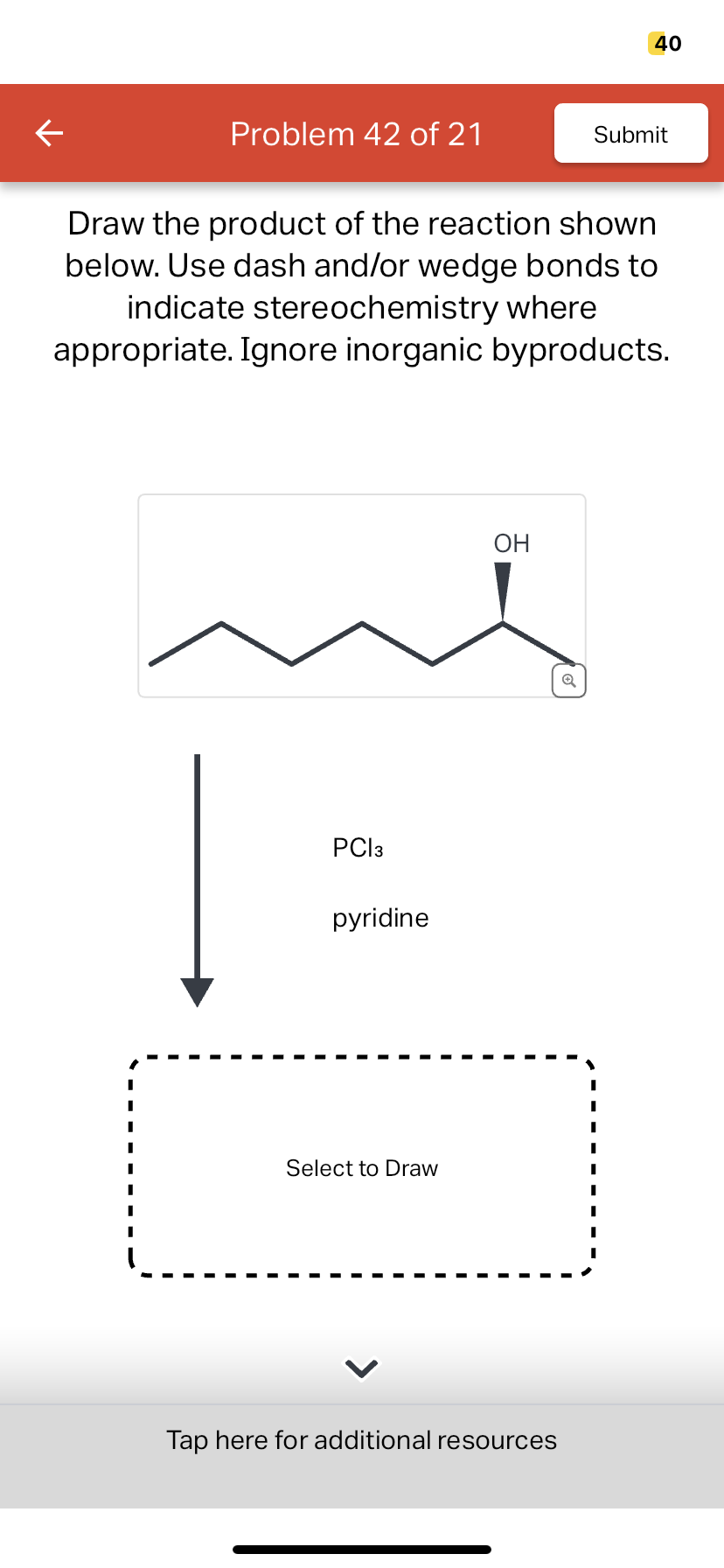 Solved Draw the product of the reaction shown below. Use | Chegg.com